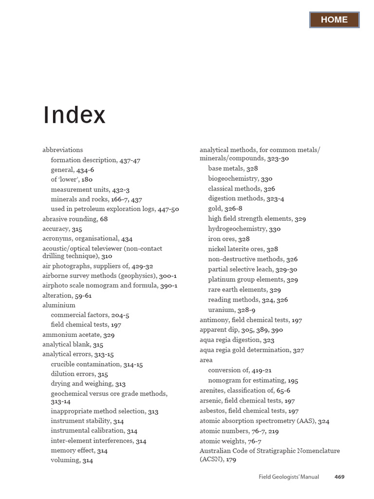 Index | PDF | Geology | Rock (Geology)