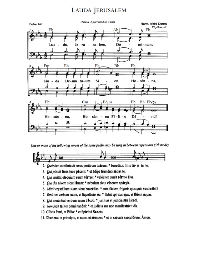 Lauda Jerusalem | PDF