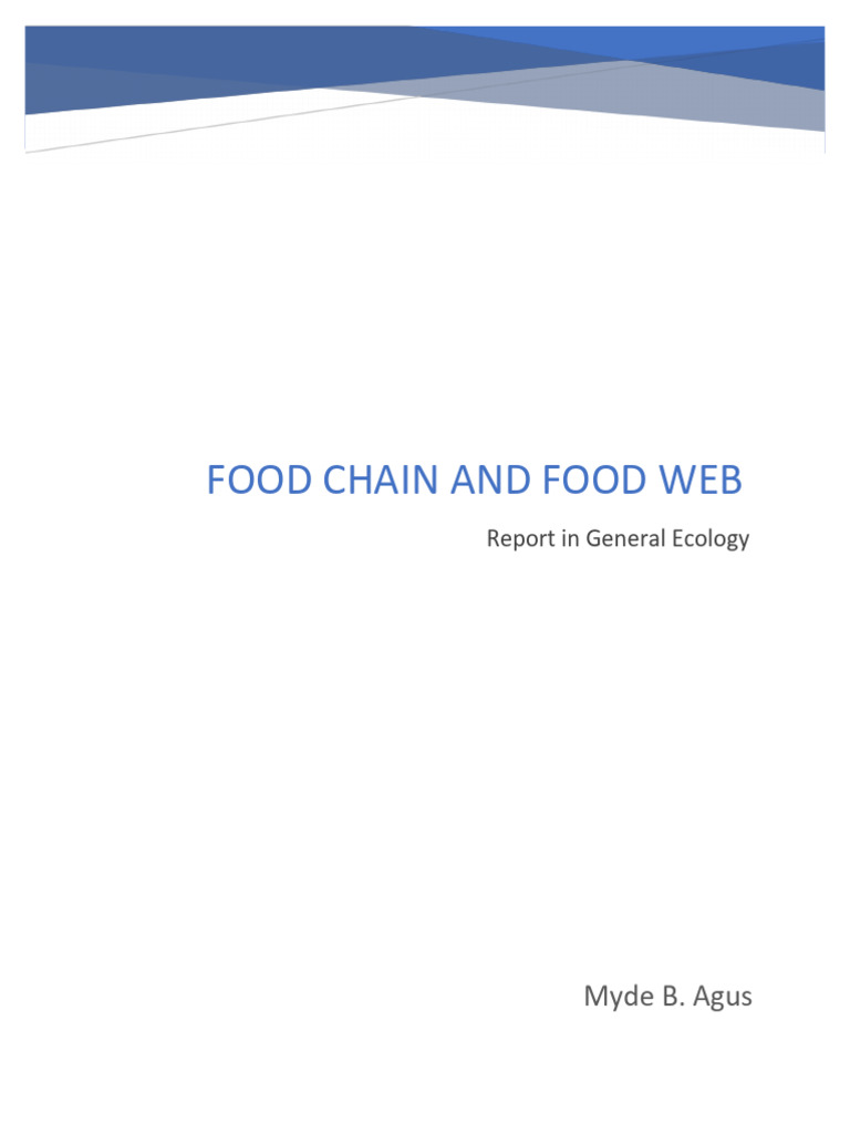 Food Chain and Web Overview | PDF | Food Web | Foods