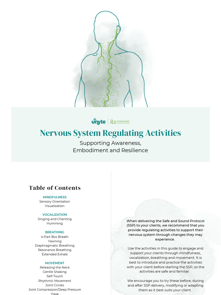 Nervous System Regulating Activities by Unyte | PDF | Breathing | Vagus ...