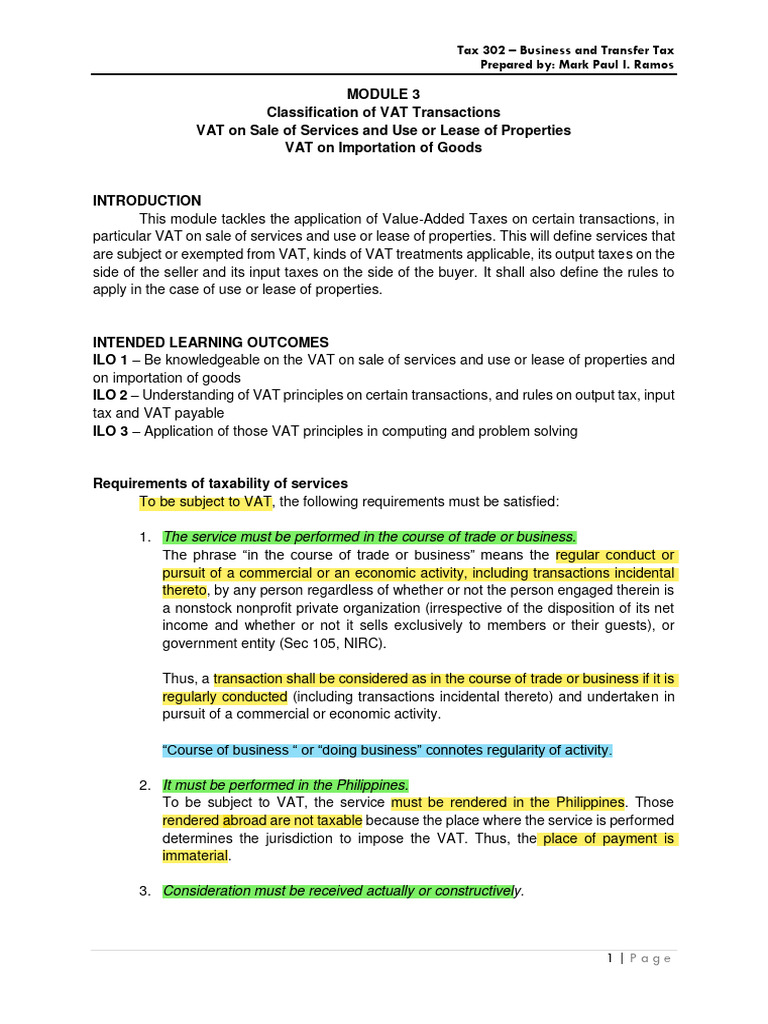 Module 3 | PDF | Value Added Tax | Taxes