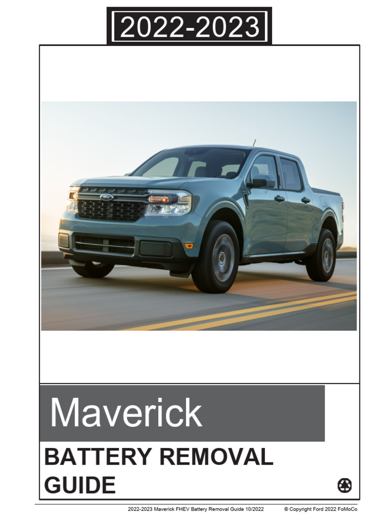 2022 2023 Maverick Battery Removal Guide 10 24 22 | PDF | High Voltage ...
