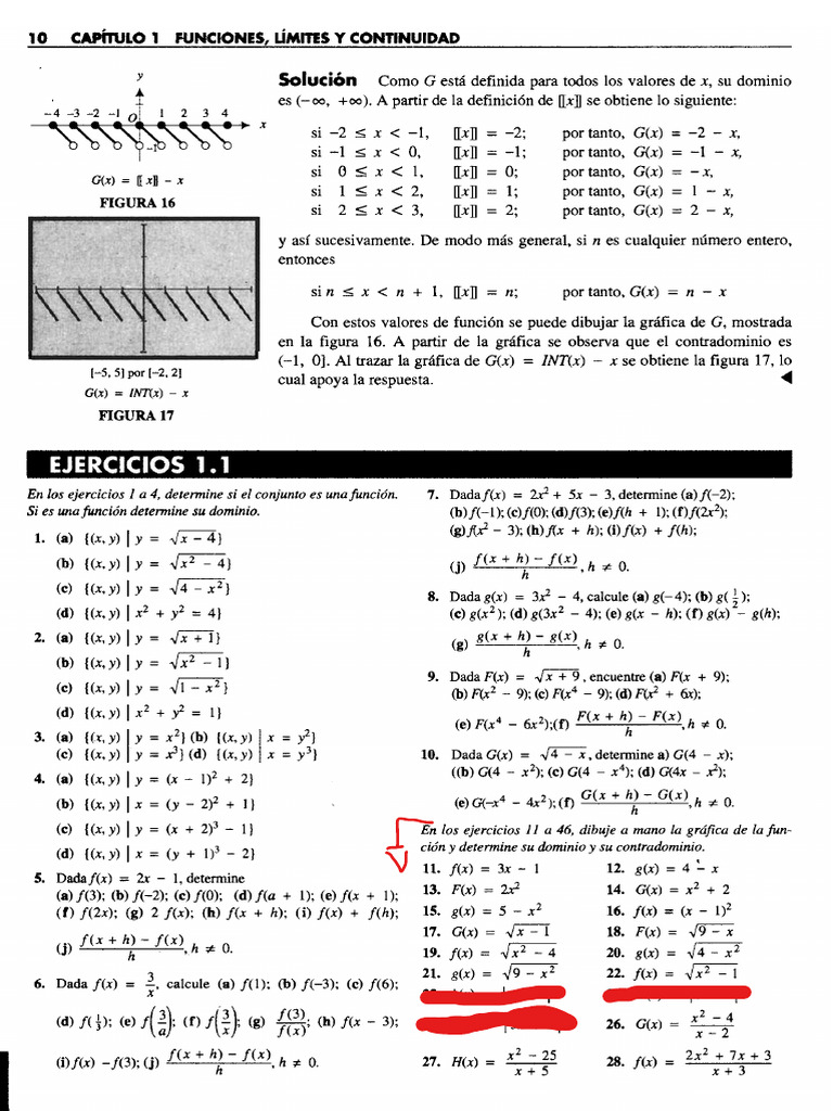 Ejercicios Gráfica de Funciones Ramificadas | PDF