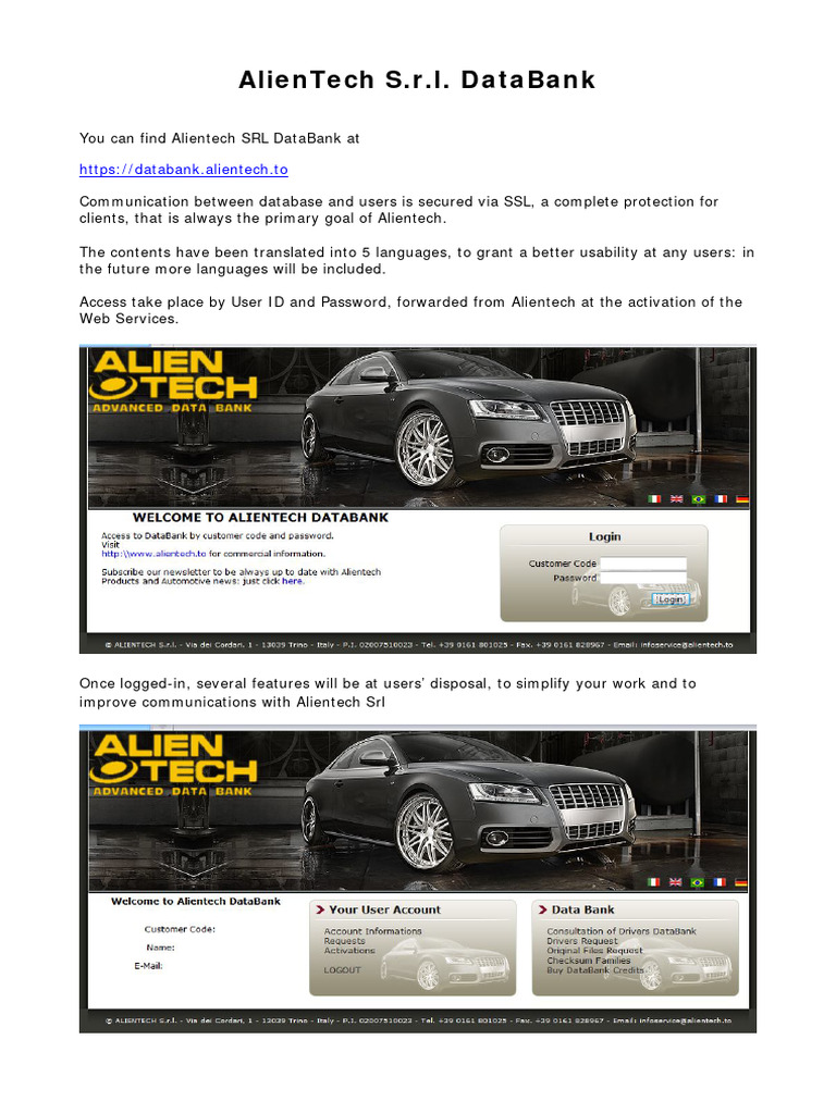 AlienTech DataBank Features Guide | PDF | Password | Cyberspace