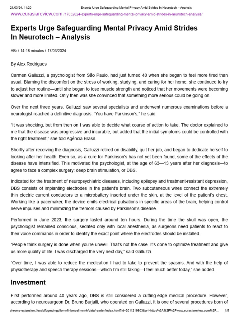 Experts Urge Safeguarding Mental Privacy Amid Strides in Neurotech ...