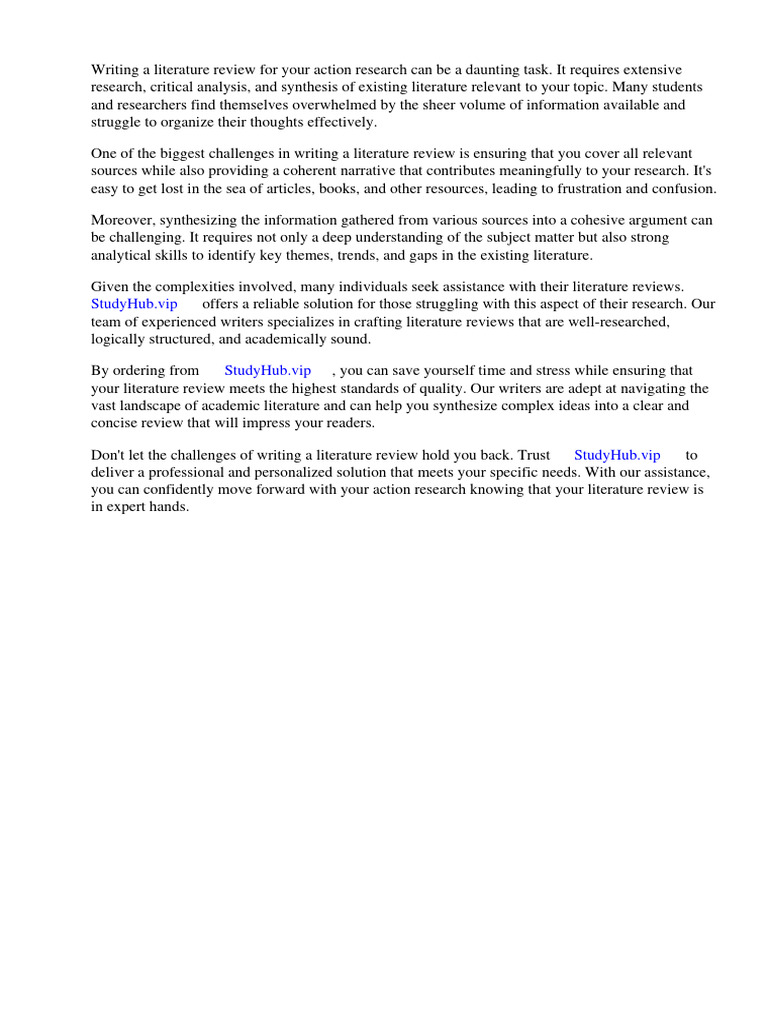 Action Research and Literature Review | PDF | Literature Review | Sampling (Statistics)