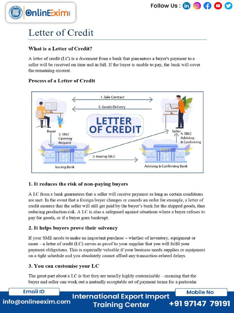 Letter of Credit 01 | PDF