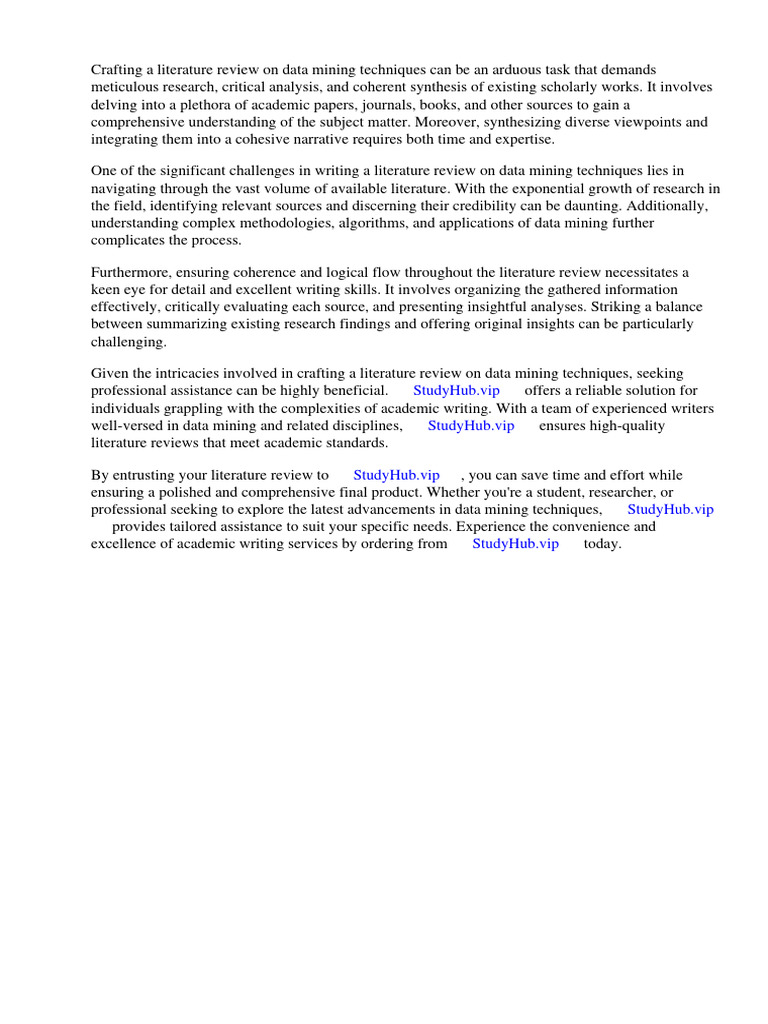 Literature Review Data Mining Techniques | PDF | Data Mining | Data