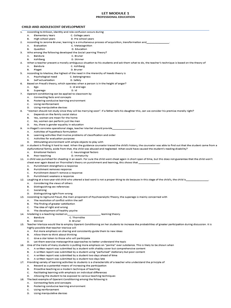 LET Module 1.docx - Google Docs | PDF | Educational Technology | Id