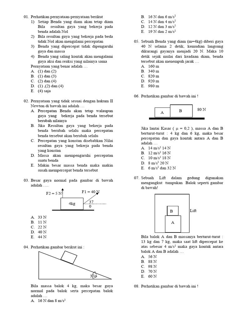 Soal Persiapan PTS Fisika KLS.X | PDF