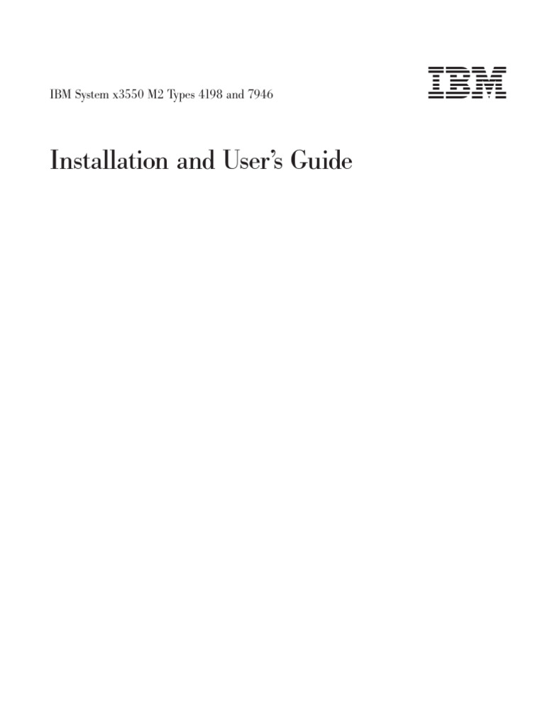Installation and User's Guide - IBM System x3550 M2 (7946) - English | PDF | Server (Computing ...