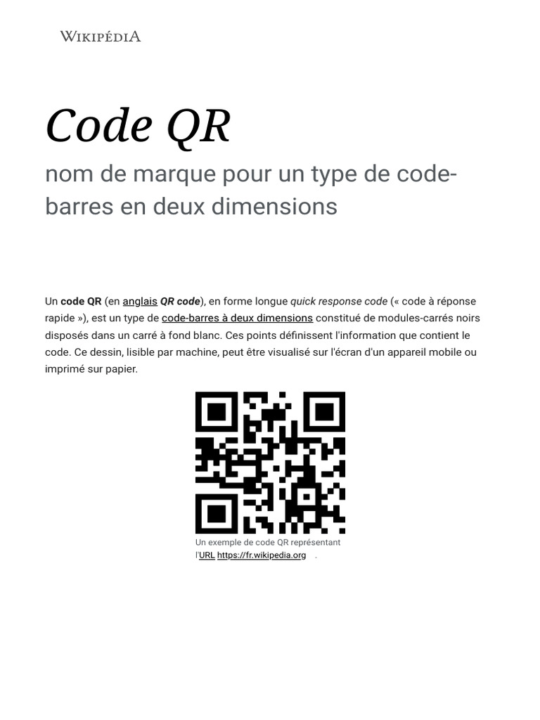 Introduction au Code QR et ses Usages | PDF | Code QR | Informatique