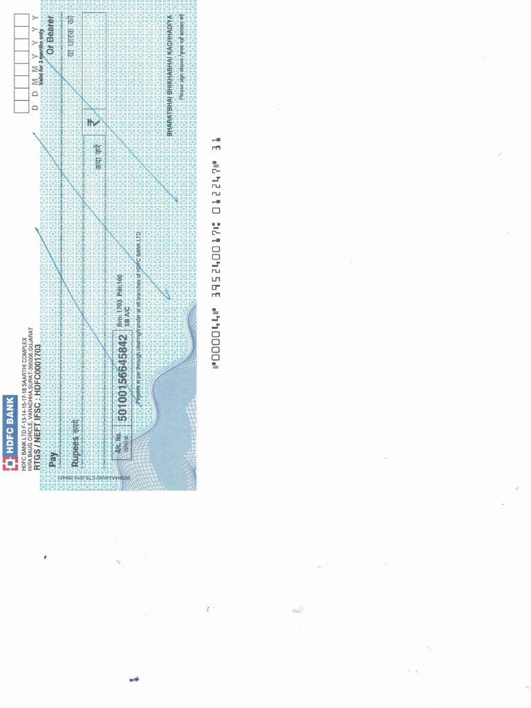 BANK CHEQUE | PDF