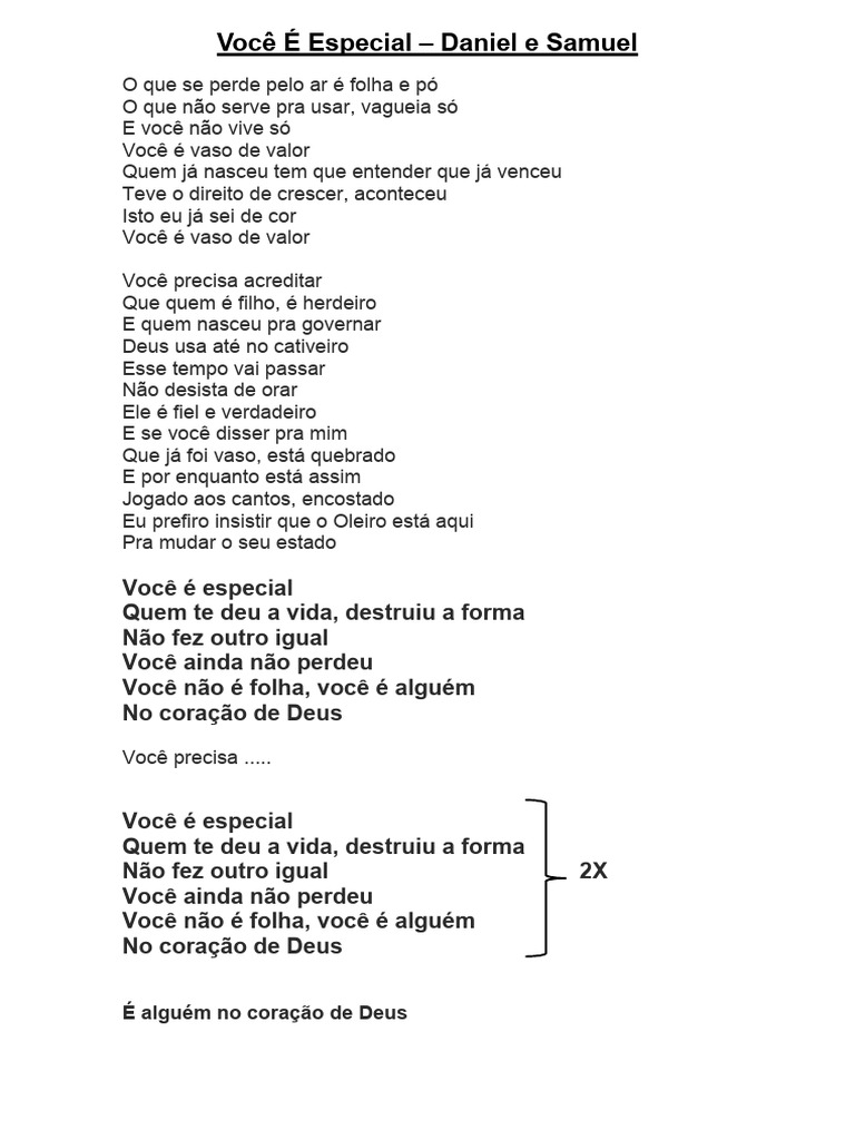 Você É Especial | PDF