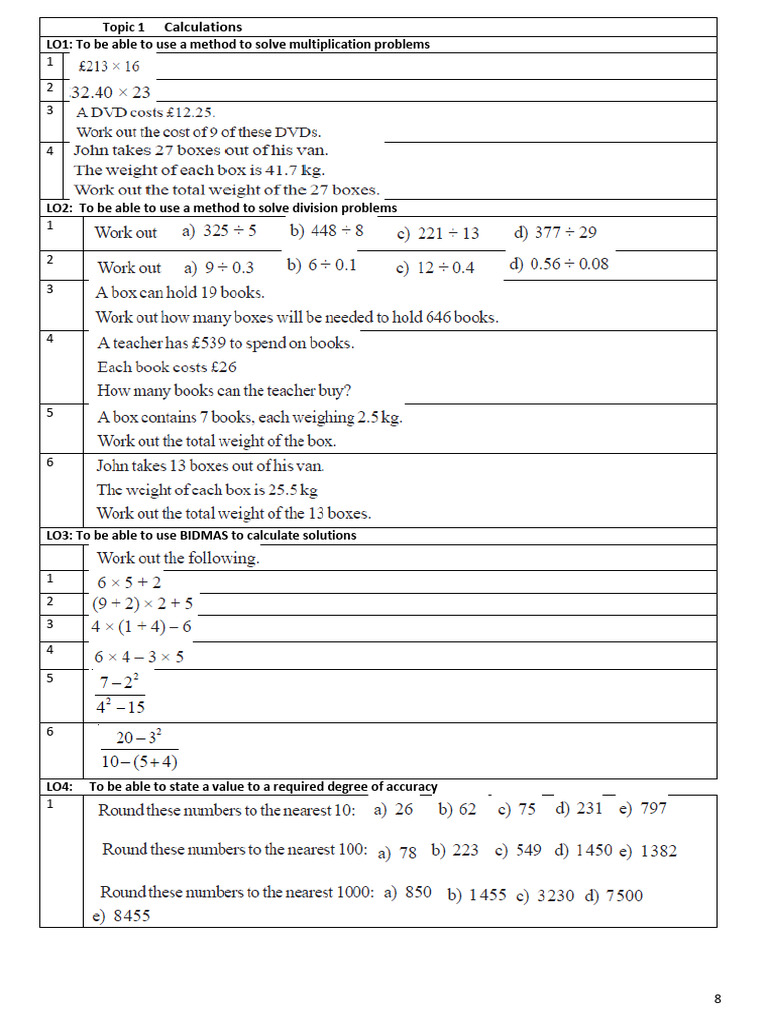 KS3 Maths 03 | PDF | Probability | Area