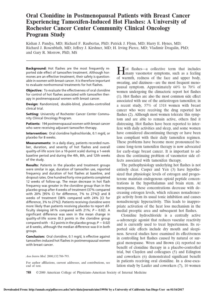 Pandya 2000 | PDF | Hot Flash | Menopause