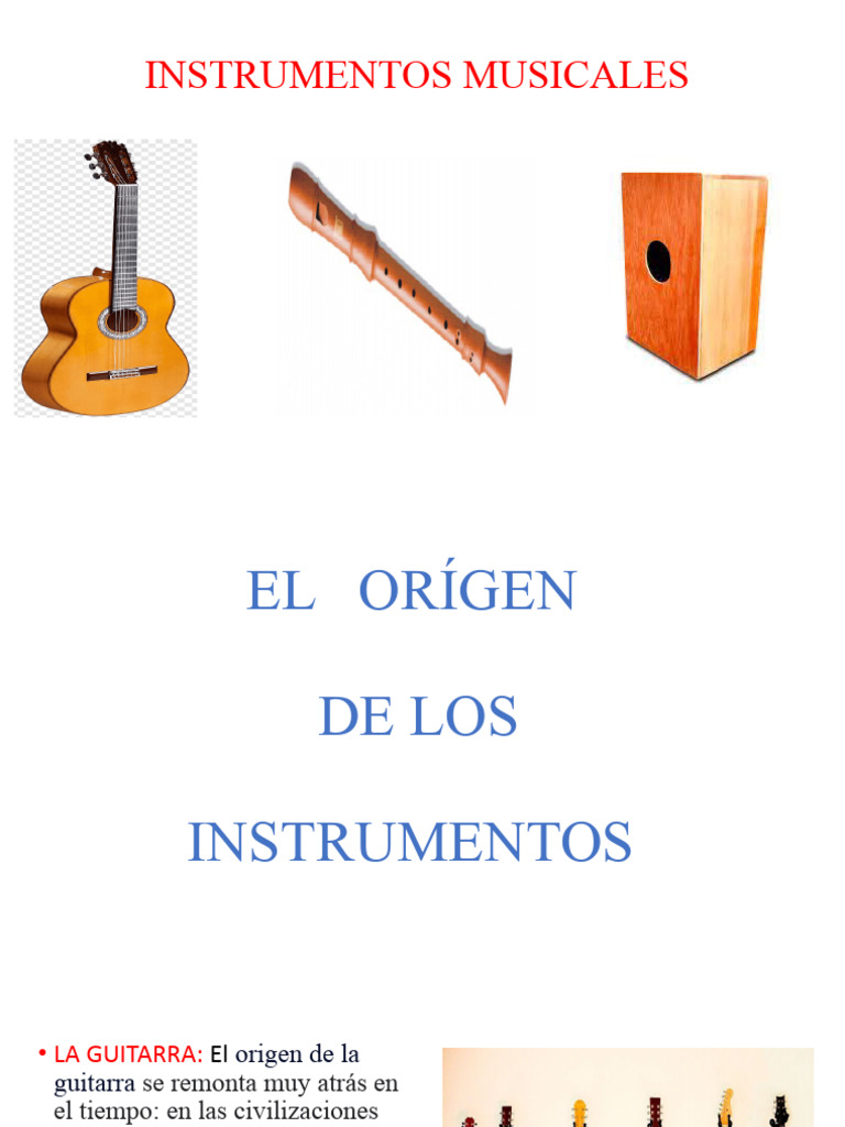 INSTRUMENTOS MUSICALES | PDF | Instrumentos musicales | Guitarras