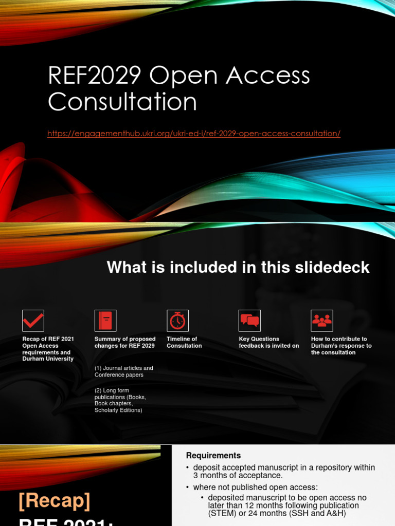 REF2029 OA Consultation Durham University (March 2024) | PDF | Open ...