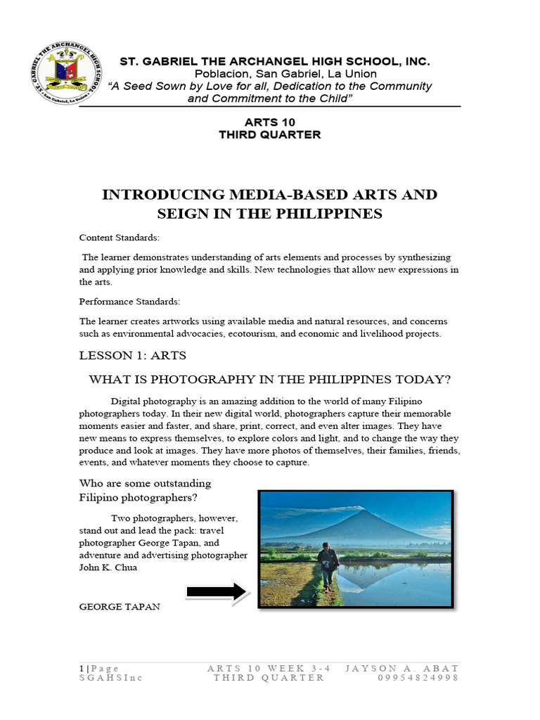 Arts Media Based Arts and Designs in The Philippines | PDF