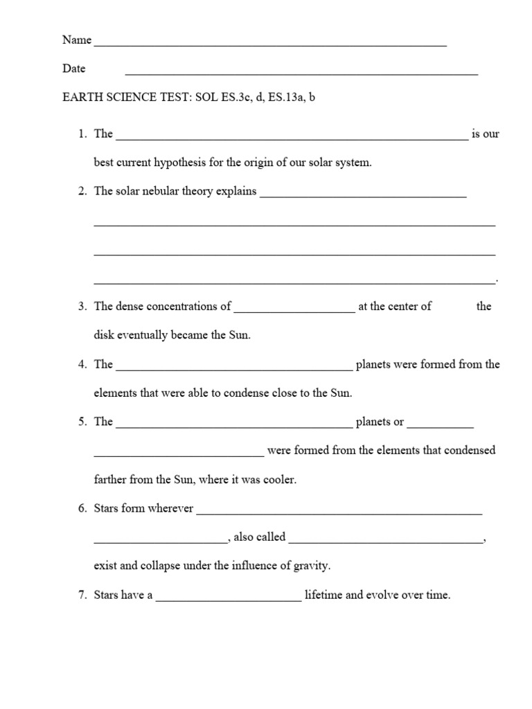 astronomy_test | PDF | Stars | Universe