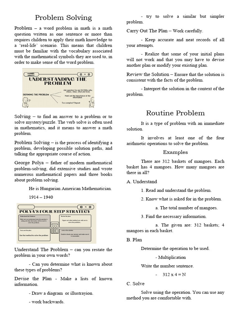 Lecture 2 - Problem Solving | PDF | Mathematics | Cognition