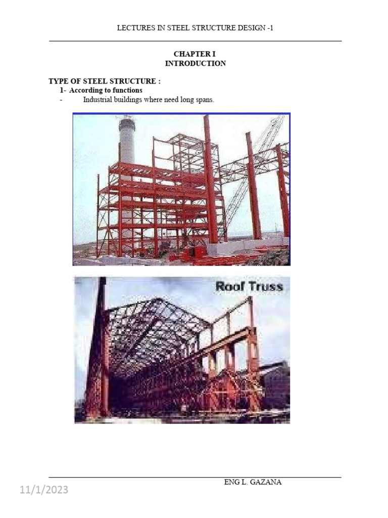 Lectures in Steel Structure Design 1 | PDF | Truss | Structural Engineering
