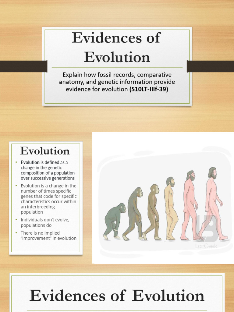 Evidences of Evolution | PDF | Fossil | Evolution
