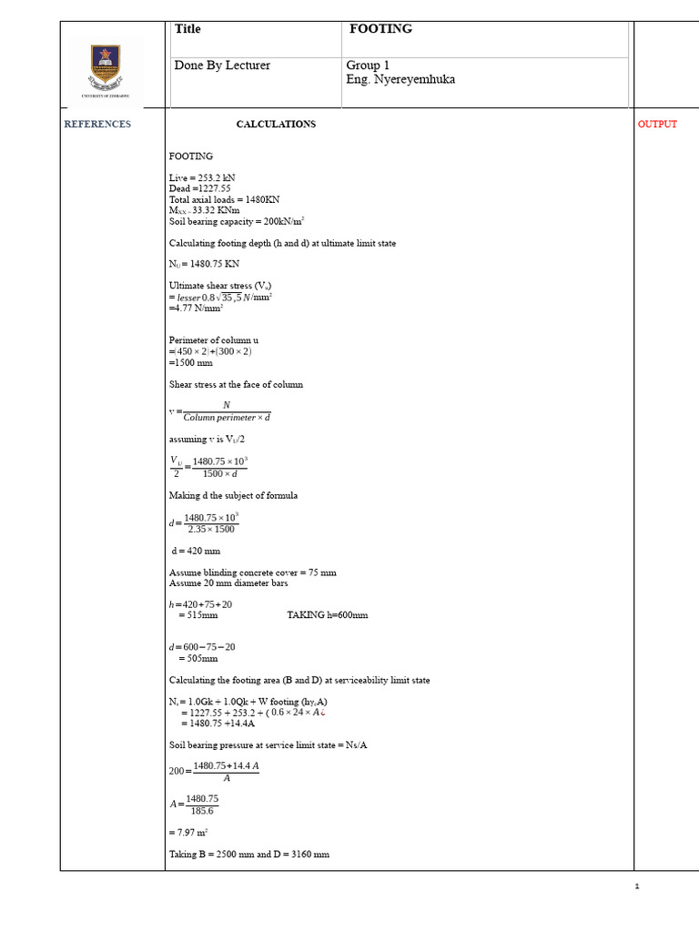 Footing | PDF | Civil Engineering | Solid Mechanics