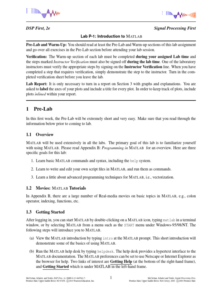 Signal LAb1 | Download Free PDF | Matlab | Software