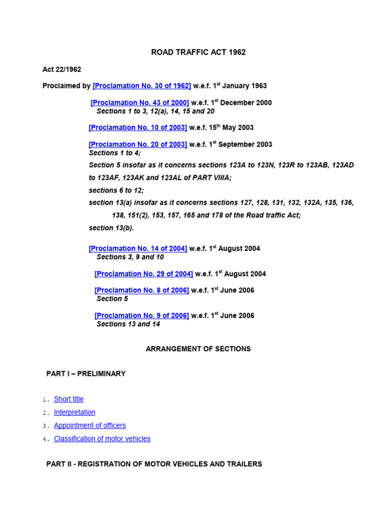 Road Traffic Act | PDF | Driving | Lease