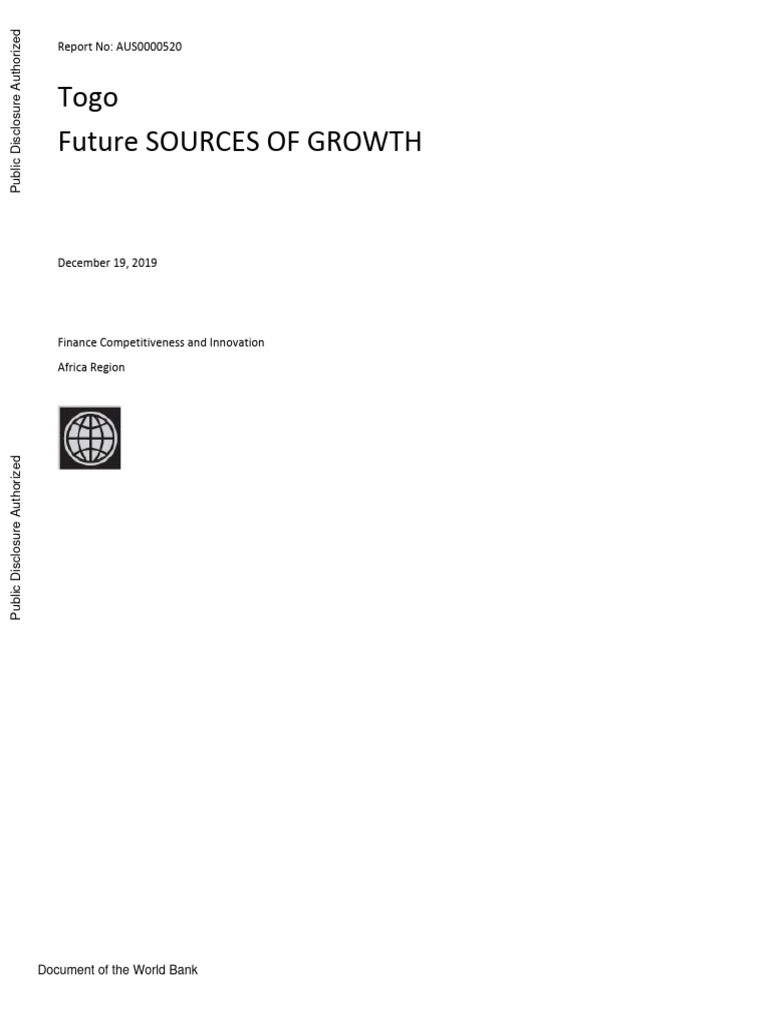 Togo Growth Sources Report | PDF | Taxes | Exports