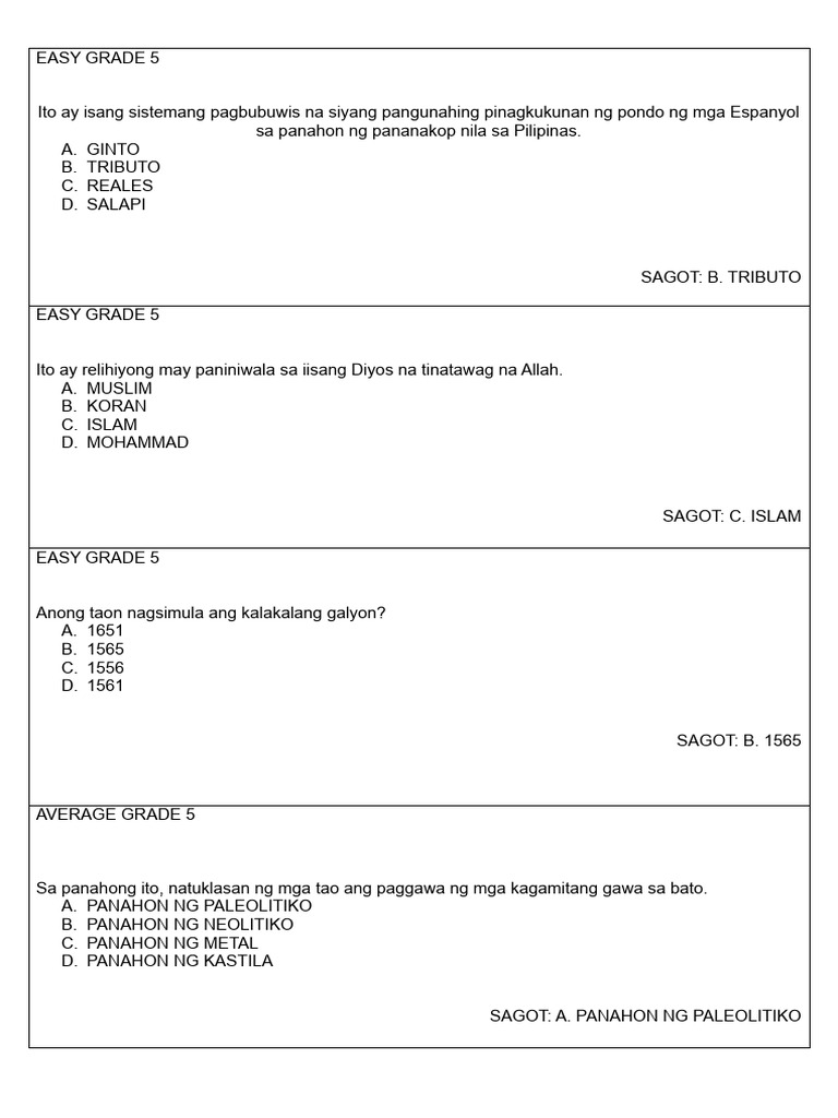 Ap Quiz Bee 2024 | PDF