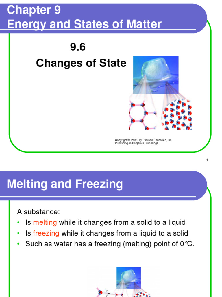 P 7.3 Changes of States | PDF | Water | Freezing