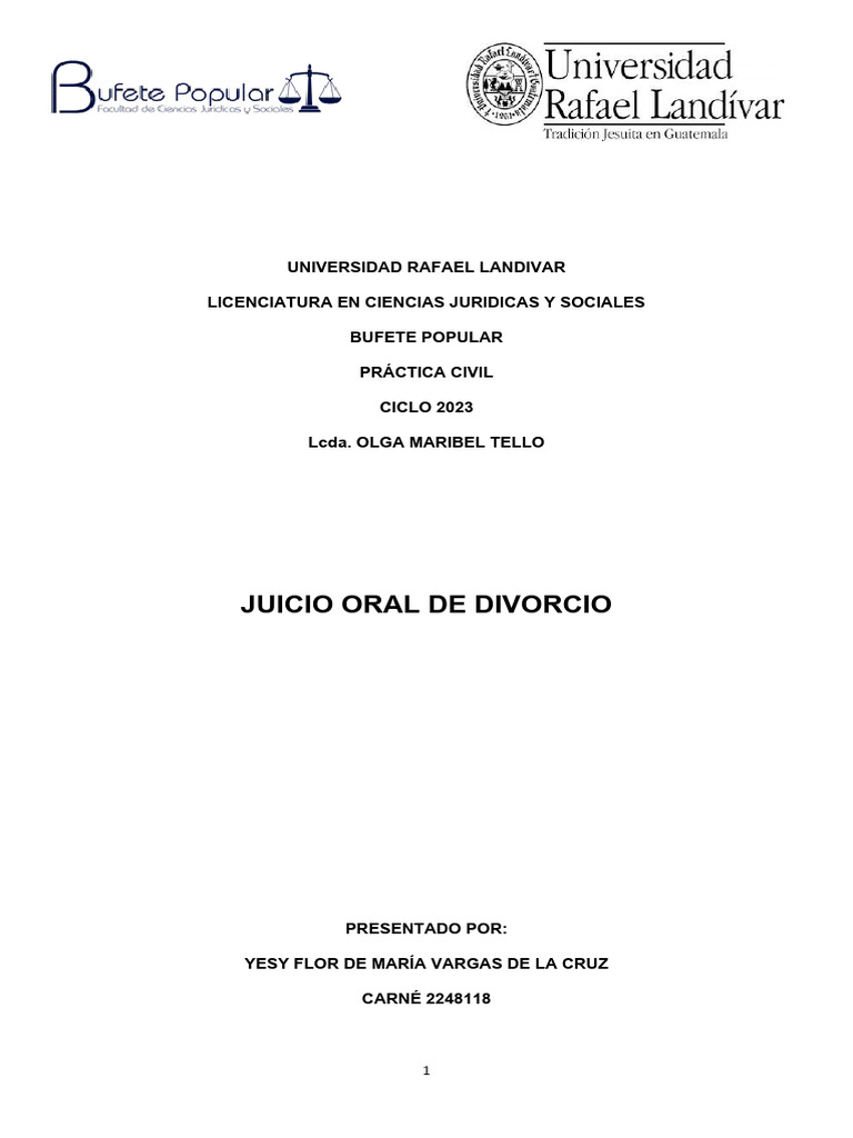 EJD | PDF | Divorcio | Ley procesal