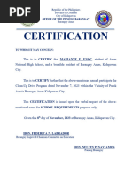 Barangay Death Certification Sample | PDF