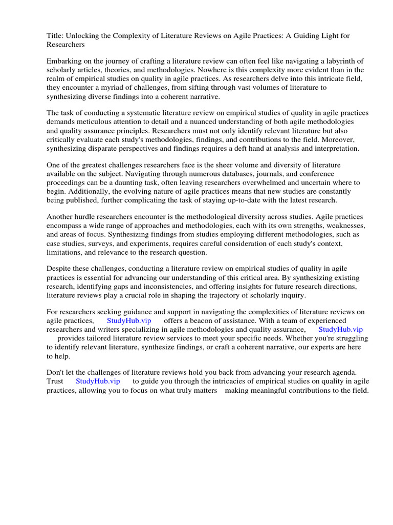Empirical Studies On Quality in Agile Practices A Systematic Literature ... Empirical Studies On Quality in Agile Practices A Systematic Literature ...