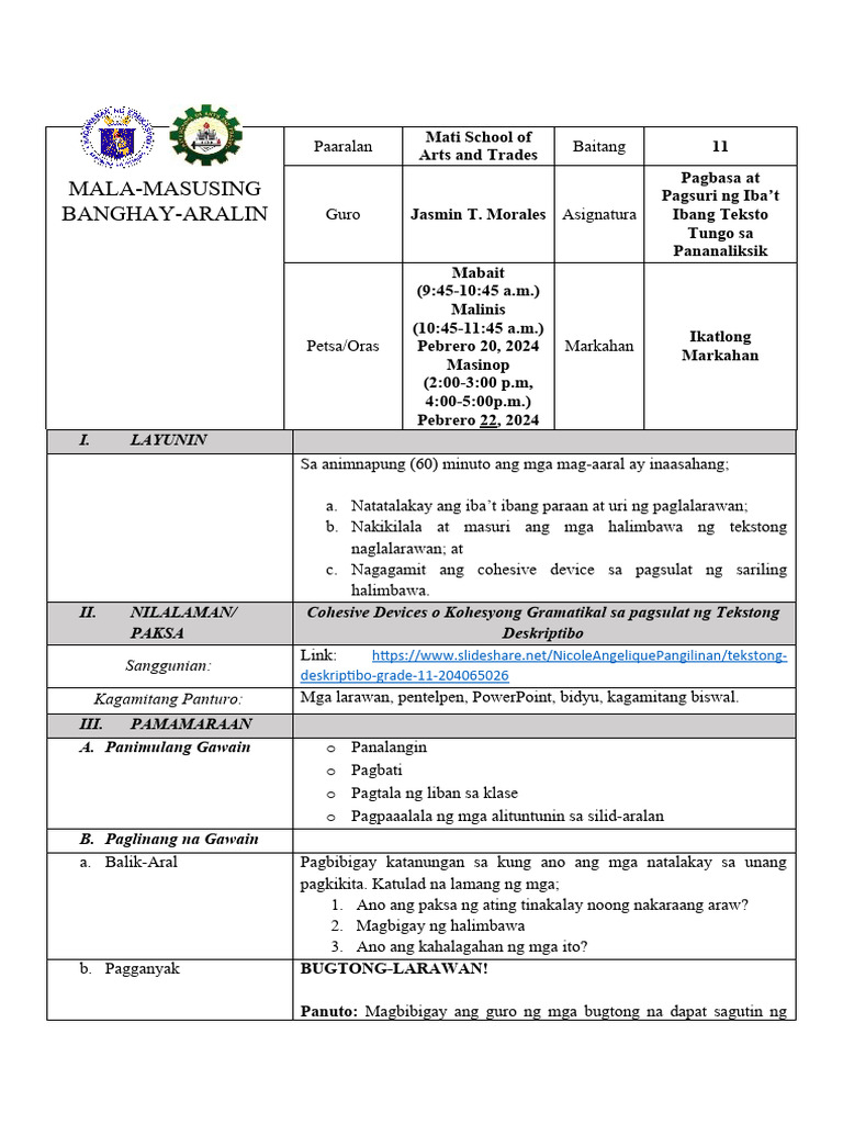 D2 Banghay Aralin | PDF