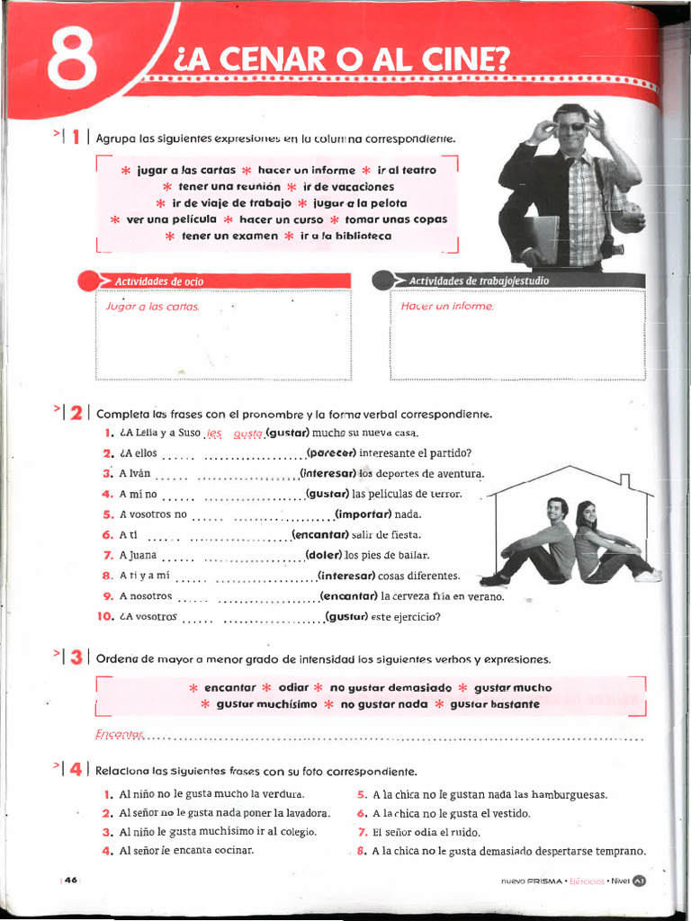 Spanis Lessons - Ejercicios Verbos Como Gustar. | PDF
