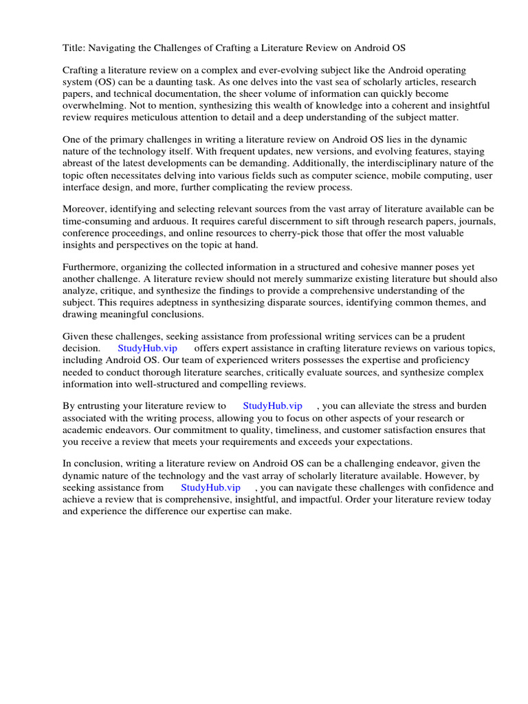 Literature Review Android Os Pdf Usability Data