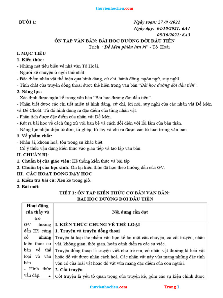 Giao An Boi Duong HSG Ngu Van 6 KNTT | PDF