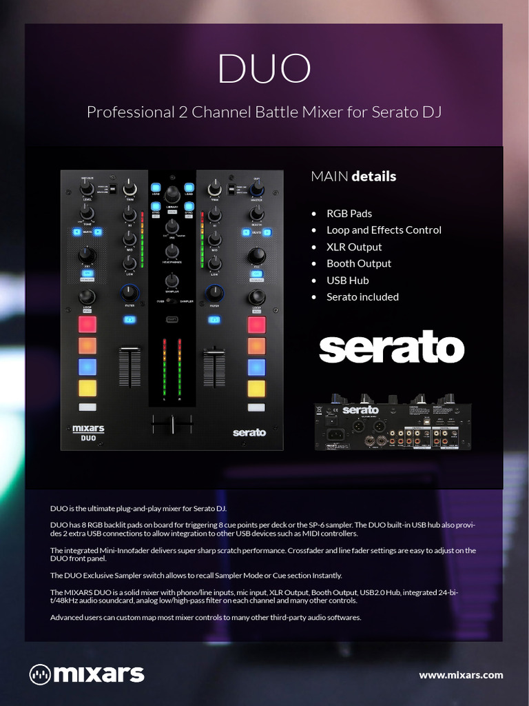 DUO Tech Details | PDF | Sound Production Technology | Audio Engineering