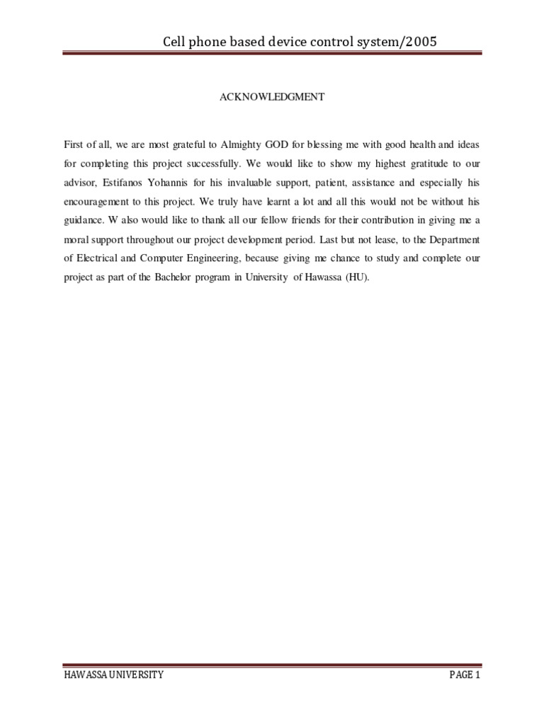 Cell Phone Based Device Control System/2005: Hawassa University | PDF | Cellular Network ...