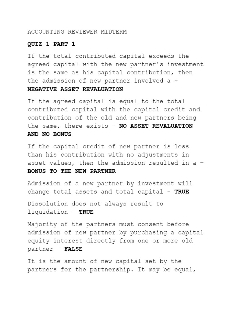 Accounting Reviewer Midterm | PDF | Book Value | Interest
