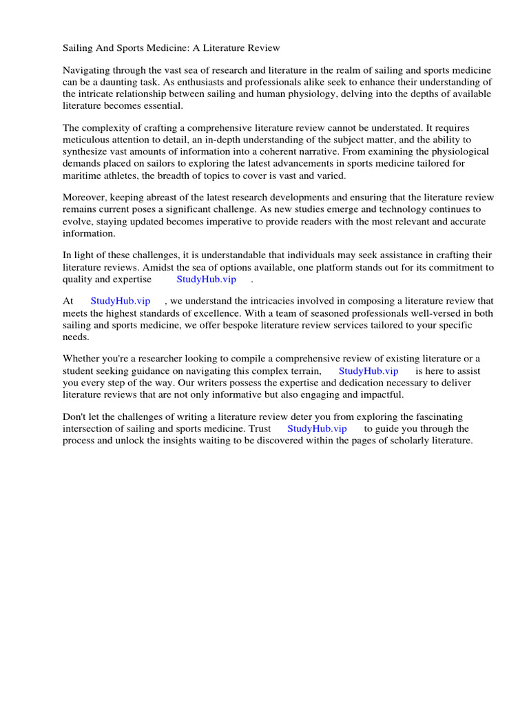 Sailing and Sports Medicine A Literature Review | PDF | Yacht | Hull ...