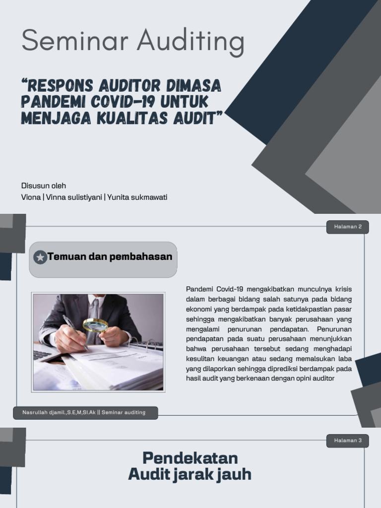 Kel 3 Seminar Auditing | PDF | Bisnis