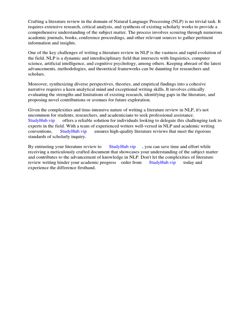 Literature Review Natural Language Processing | PDF | Literature Review | Artificial Intelligence