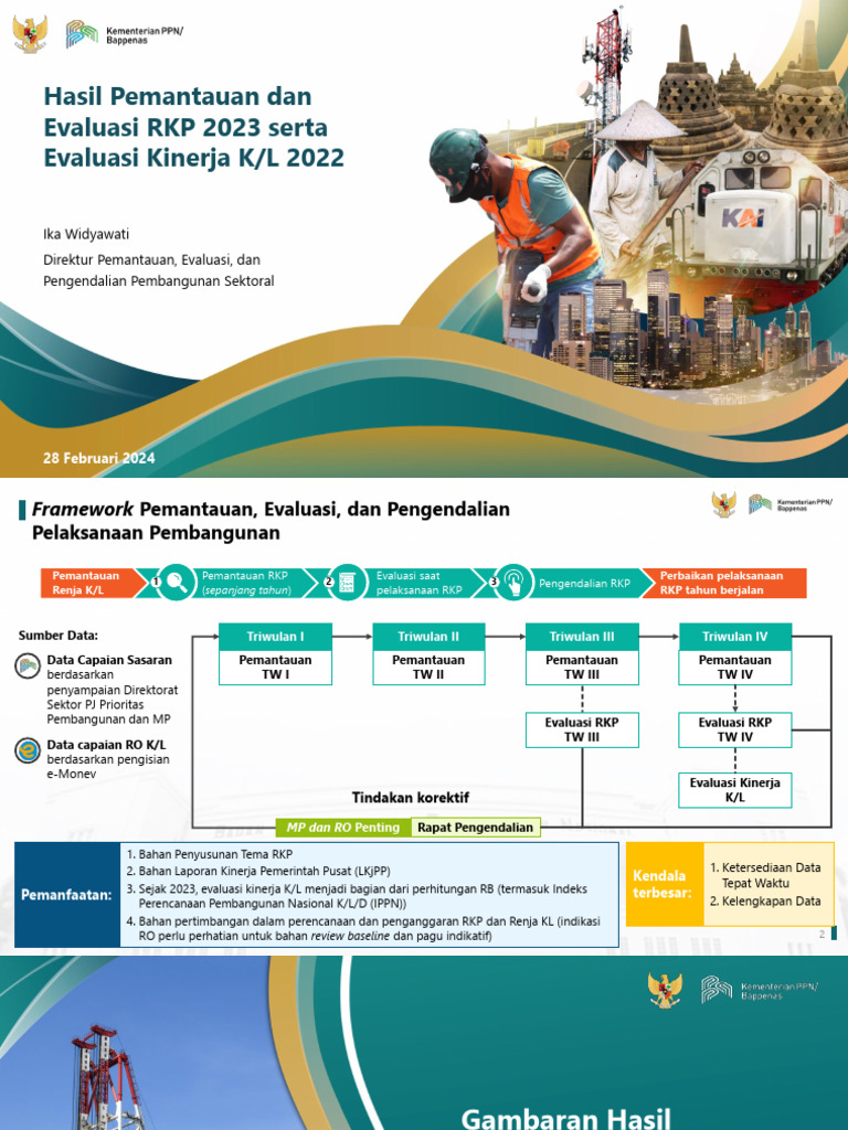 Paparan Dir. PEPPS - Hasil Pemantauan Dan Evaluasi RKP 2023 Serta Evaluasi Kinerja KL 2022 ...