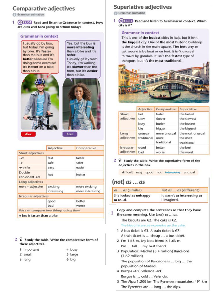 Activity 34 - Grammar - Comparatives and Superlatives | PDF