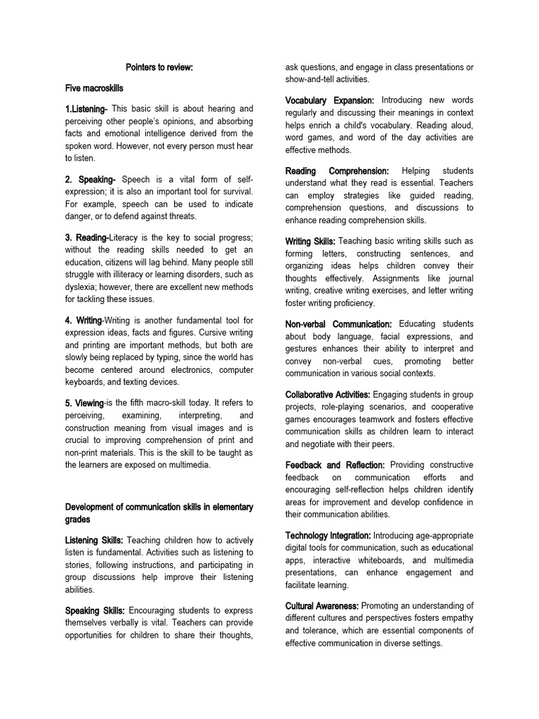 Pointers To Review | PDF | Learning | Reading Comprehension