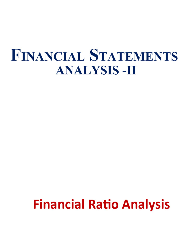Financial Statement Analysis-II | PDF | Revenue | Inventory